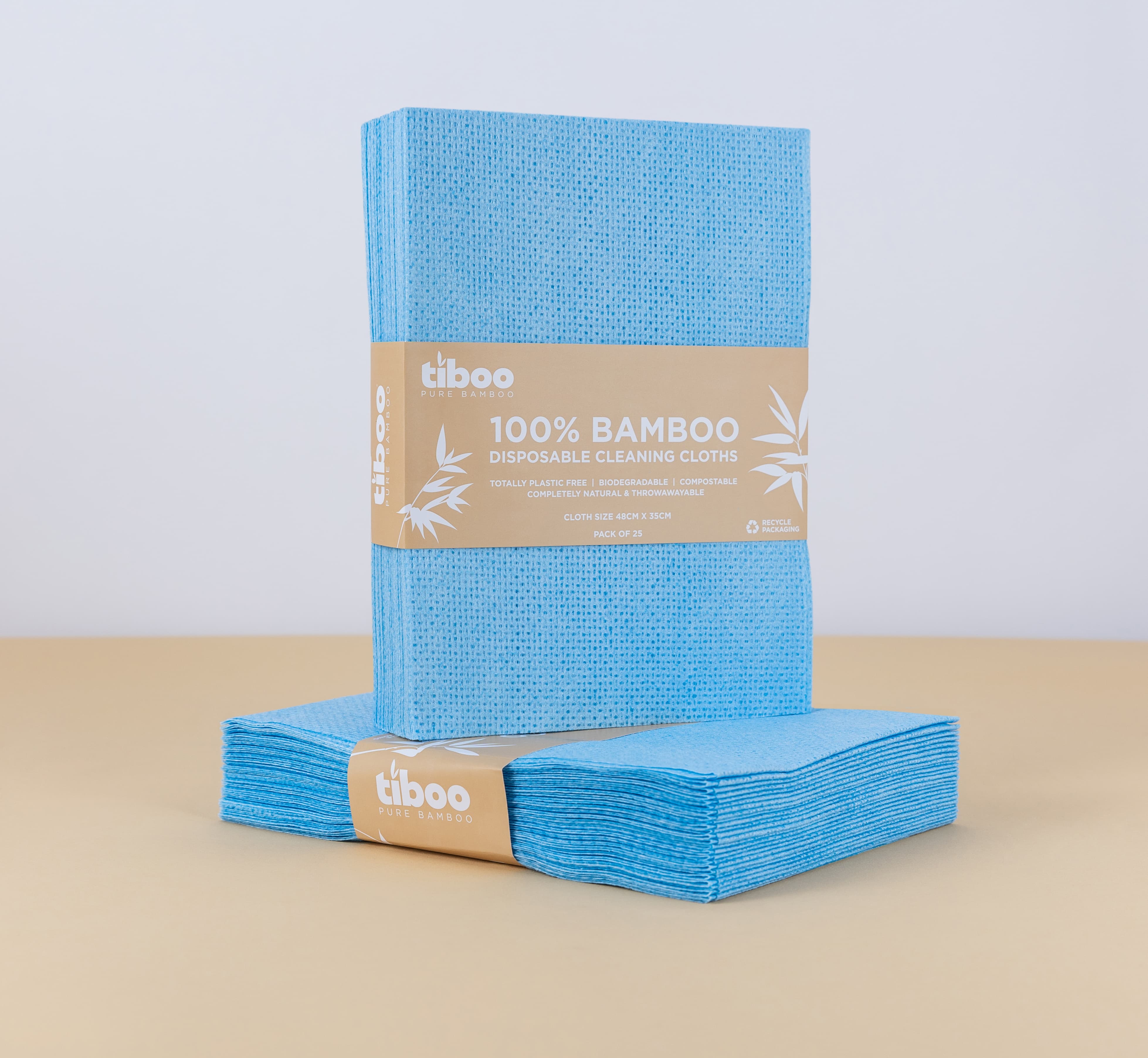 Shop Heavy Duty 100% Bamboo Cleaning Cloths Blue X 50