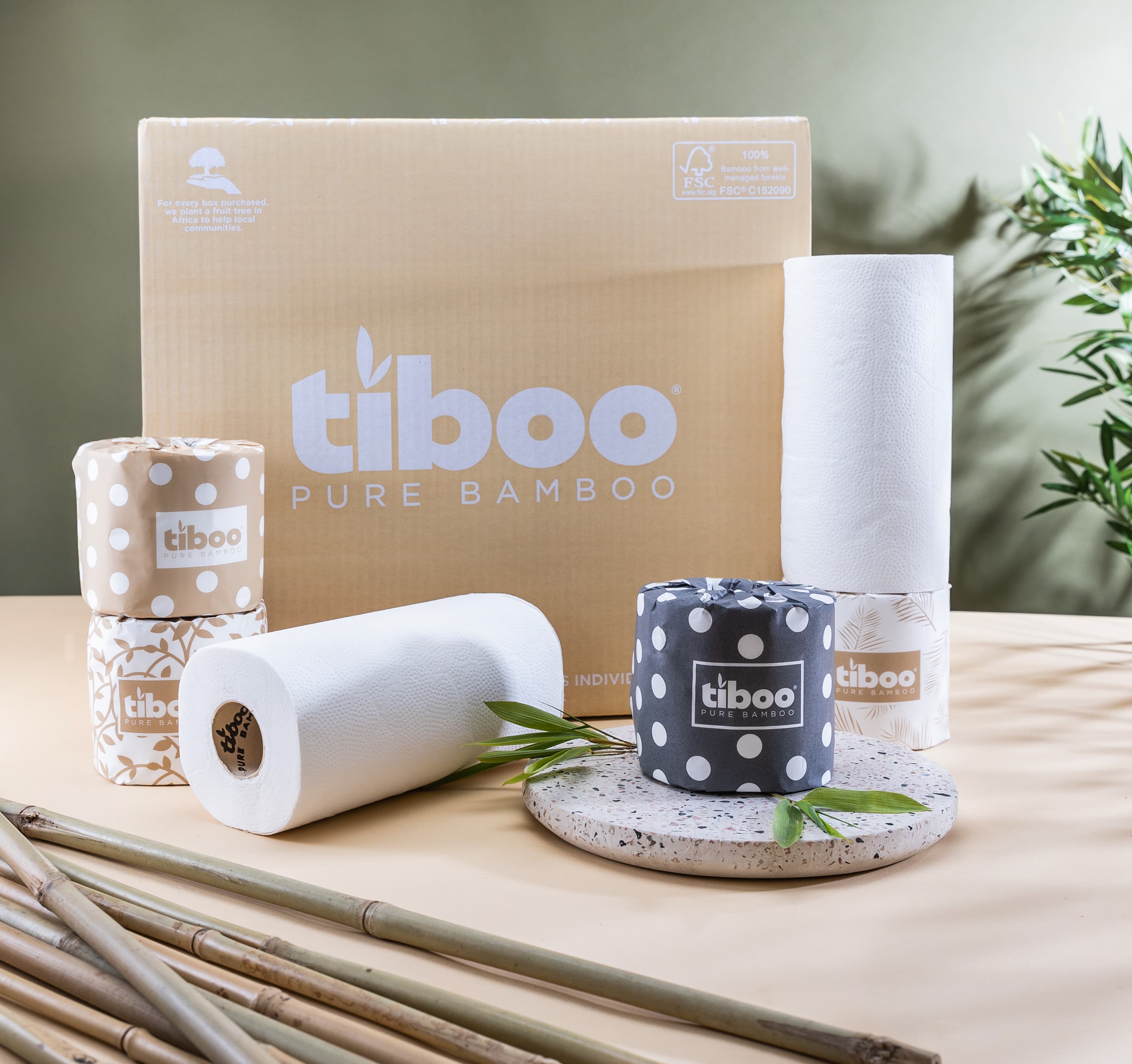 100% Bamboo Toilet Paper and Kitchen Rolls Mini Combi Pack
