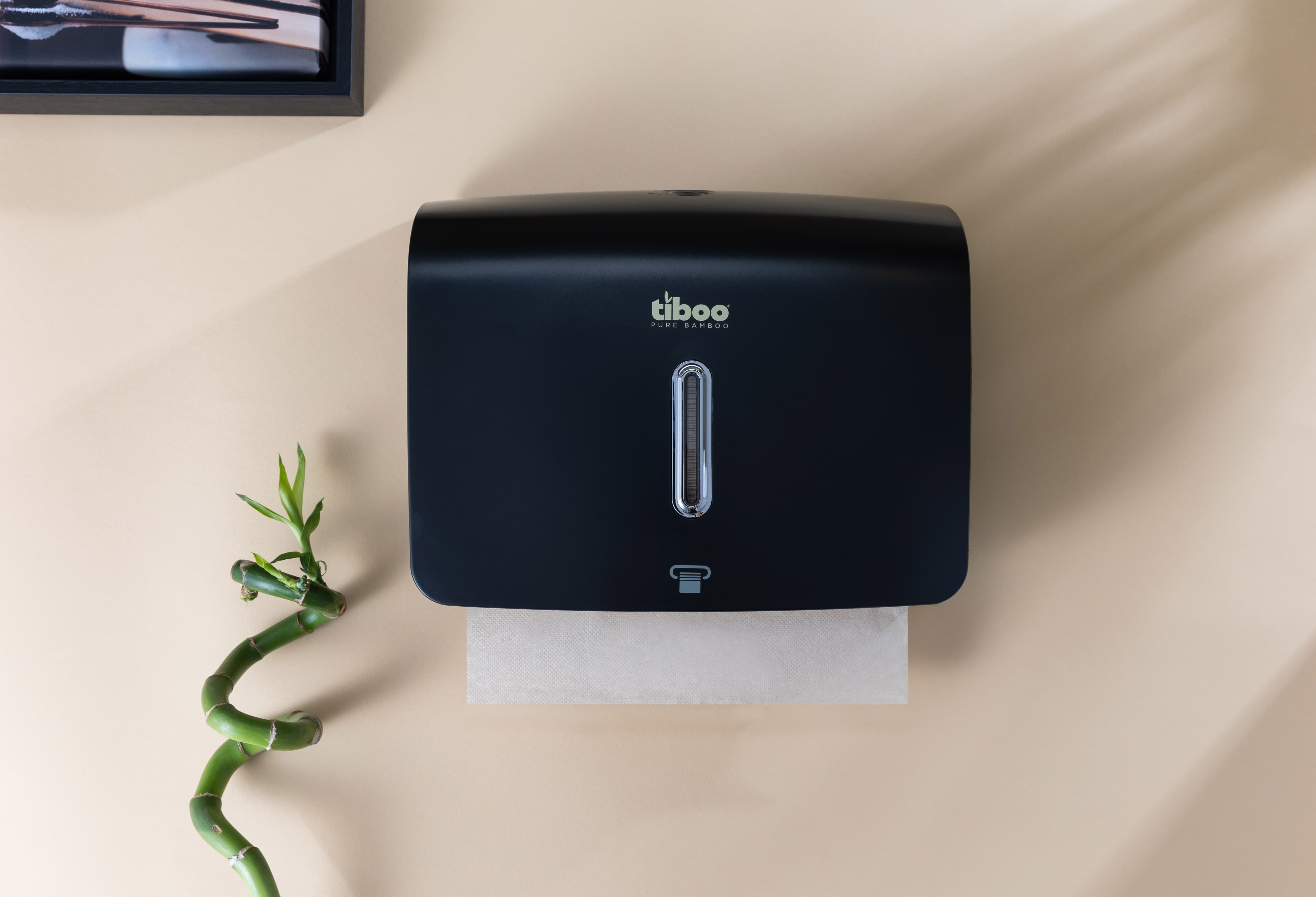 Z-Fold Hand Towel Dispenser Midnight Black | Tiboo