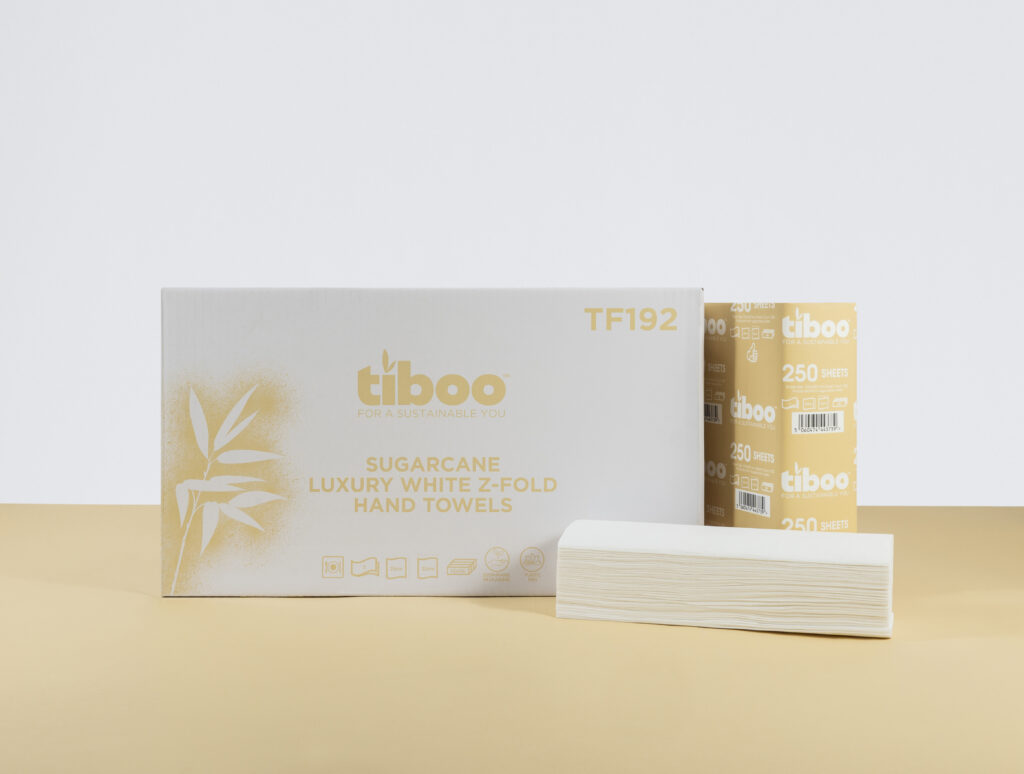 Luxury Sugarcane Z-Fold Hand Towels 2Ply x 3000 | Tiboo