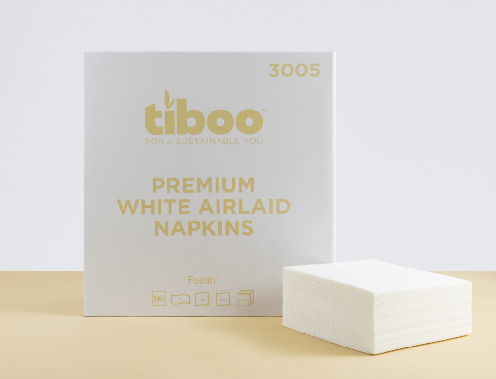 Luxury White Airlaid Napkins 40cm x 40cm 10x50 | Tiboo